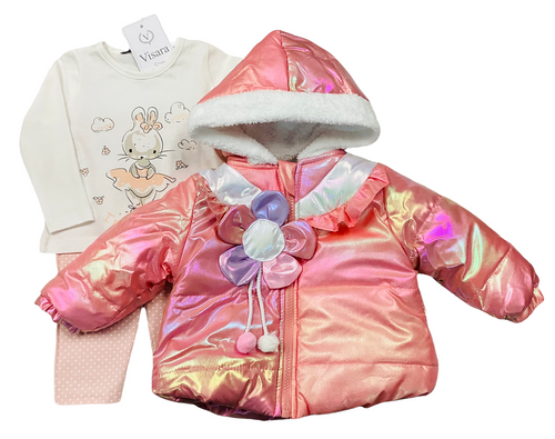 Visara iridescent coat set | TotsandTykesBabywear