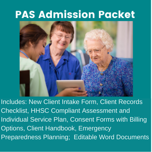 Pas Client Admission Packet (word Format) | Slusher