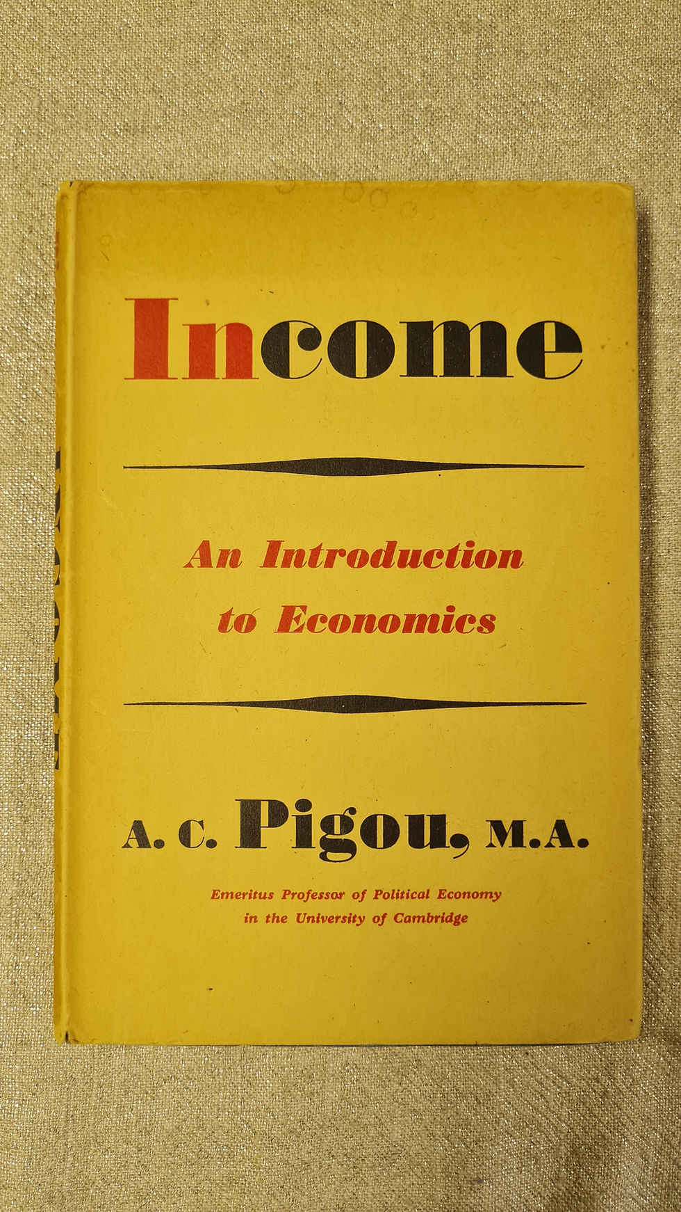 Pigou, A. C. Income. An Introduction to Economics | norskbokarv