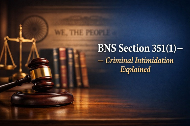 BNS Section 351(1): Criminal Intimidation Explained