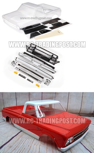 Clear RC Body Chevrolet C10 Truck 1/10 Traxxas Drag Slash W/ Chrome ...