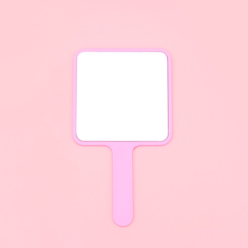 PINK SQUARE HAND MIRROR | LASH LANE OFFICIAL
