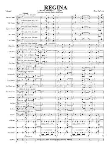 "Regina" - Brass Band Composition -Rod Herbert PRINT COPY | rodherbertmusic