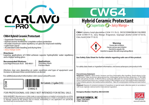 CW64 Hybrid Ceramic Protectant (Mango) Supertrate | Carlavo Pro