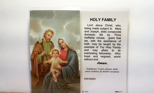 Prayer To The Holy Family | monasterystore