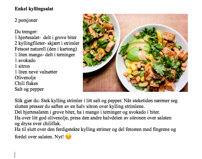 Matoppskrift til inspirasjon