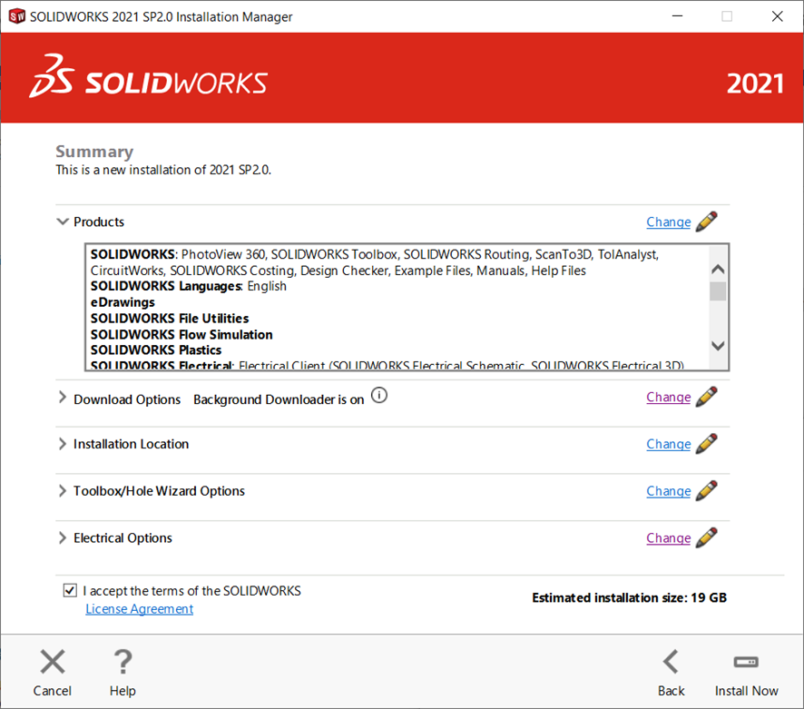 Visão geral de como instalar a versão desktop da licença do SOLIDWORKS ...