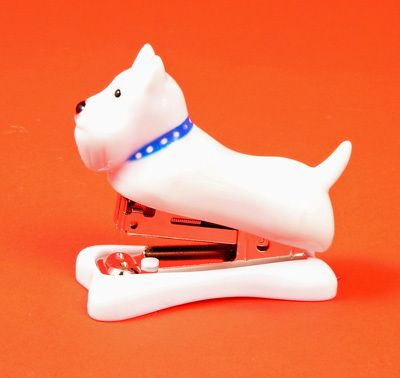 White Dog Mini Stapler | cosa-nova