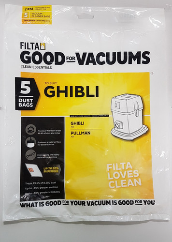 Pullman Ghibli AS5 Vacuum bags C072 | Cleaners Warehouse