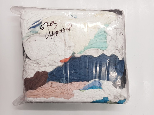 Compressed Coloured Toweling Rags - 5kg | Cleaners Warehouse