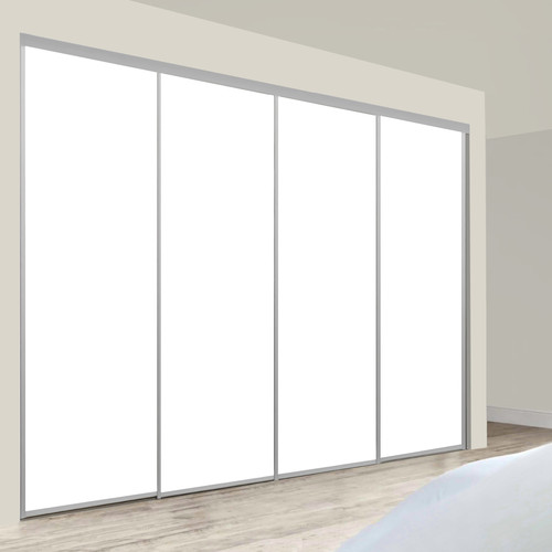 Framed Classic White Texture Sliding Doors – 4 Door Set | Melbourne ...