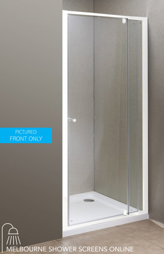 Semi Frameless Shower Screen Front Only - White Frame | Melbourne ...
