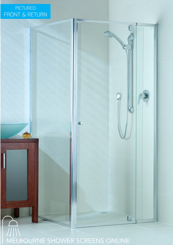 Semi Frameless Shower Screen Return Panel - Bright Silver Frame ...
