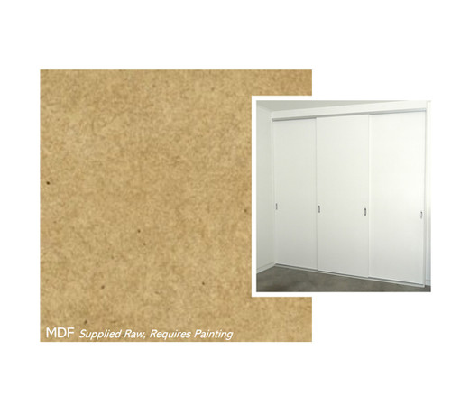 32mm Edged Plain MDF Sliding Doors - Set of 3 | Melbourne Wardrobes Online