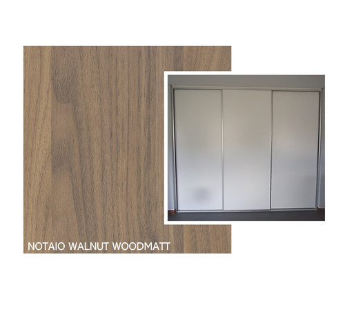 Framed Notaio Walnut Woodmatt Sliding Doors - Set of 3 | Melbourne ...