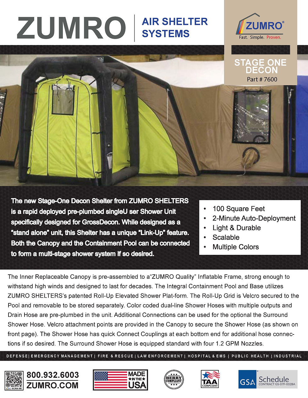 DECON SYSTEMS | ZUMRO Air Shelters