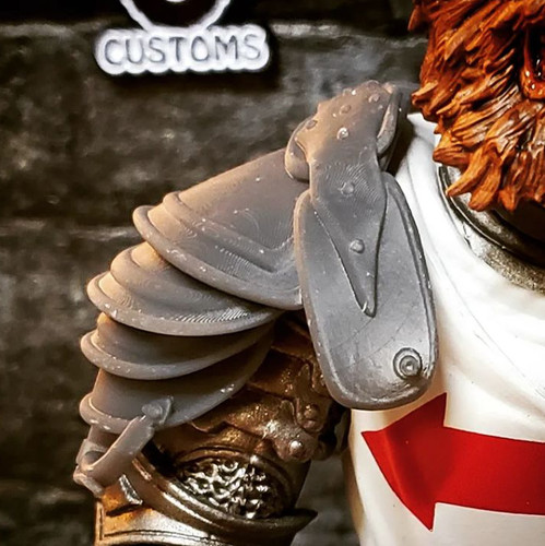 Leather Pauldrons (1.0) - Unpainted | Wolf King Customs