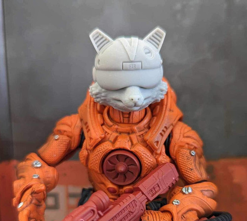 Kosmic Kitsune head - Unpainted | Wolf King Customs