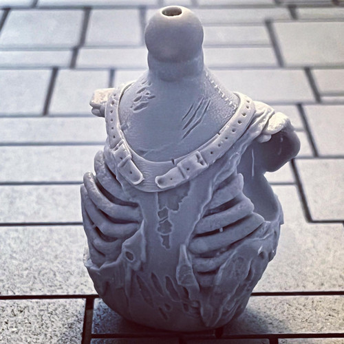 Skeleton torso with ripped tunic - Unpainted | Wolf King Customs