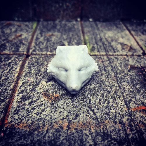 "Hooded" Kitsune Head - Unpainted | Wolf King Customs