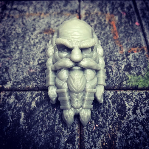 Monocle Dwarf Head - Unpainted | Wolf King Customs