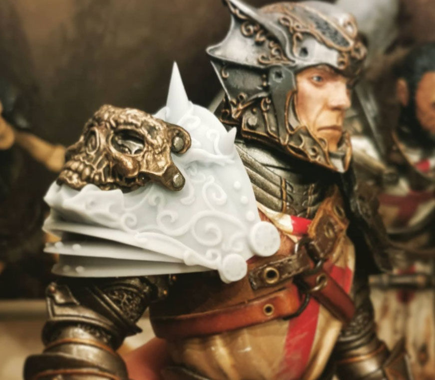 Fallen Pauldron Armor - Unpainted | Wolf King Customs