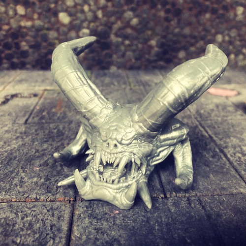 Demon Head, Ogre-scale - Unpainted | Wolf King Customs