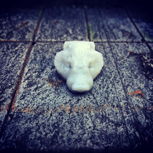 "Hooded" Badgerine Head - Unpainted | Wolf King Customs