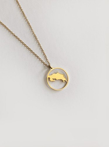 Costa Rica Map Gold Necklace | LUNI Costa Rica