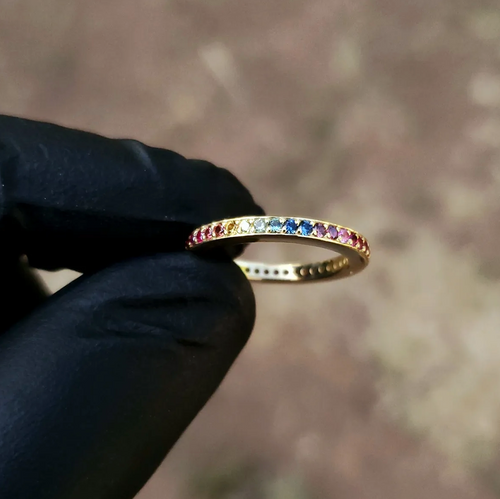 The Rainbow Eternity Ring | Sun Sapphires