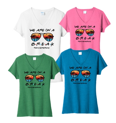 Summer Break Women's V-neck | C & D Designs