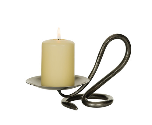 Single Round Candlestick by Belltrees Forge | Atholl Gallery