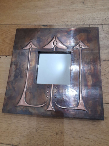 Arts and Crafts Copper mirror by Allan Craig | Atholl Gallery