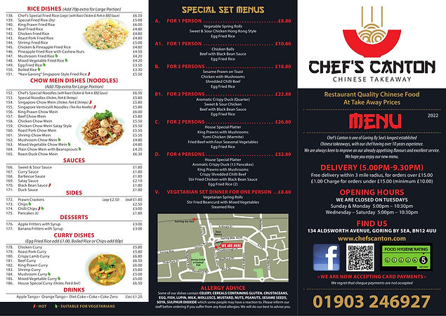 MENU | Chef's Canton