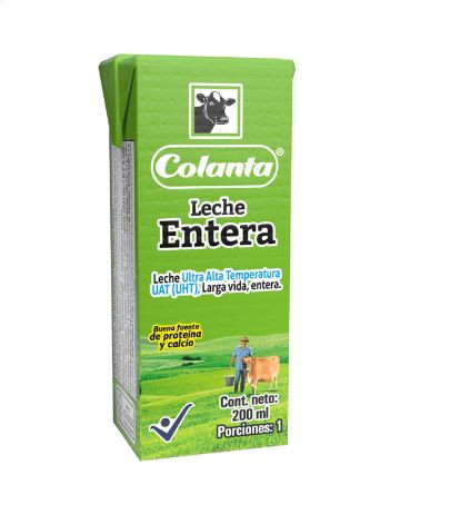 Leche UHT Entera Caja x 200 ml | DeliciasDeLaPradera