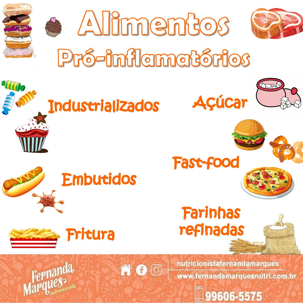 Você conhece os alimentos pró-inflamatórios? 🤔