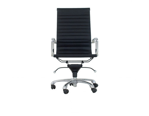 Office Chair Leatherette Seat Black | Elite Living