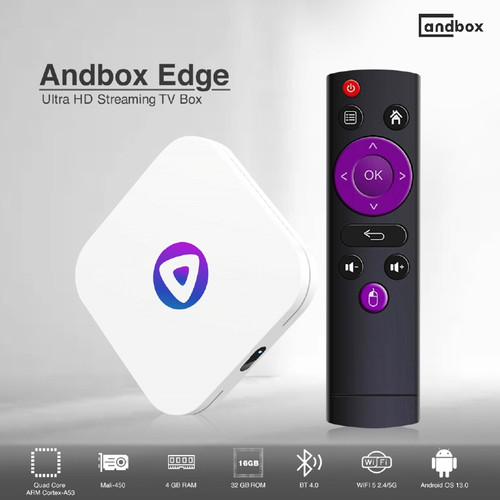 Andbox Edge M1 8K 5G 4gb 32gb Android 13 TV Box (1 Yr Warranty) | Telvisio Solutions