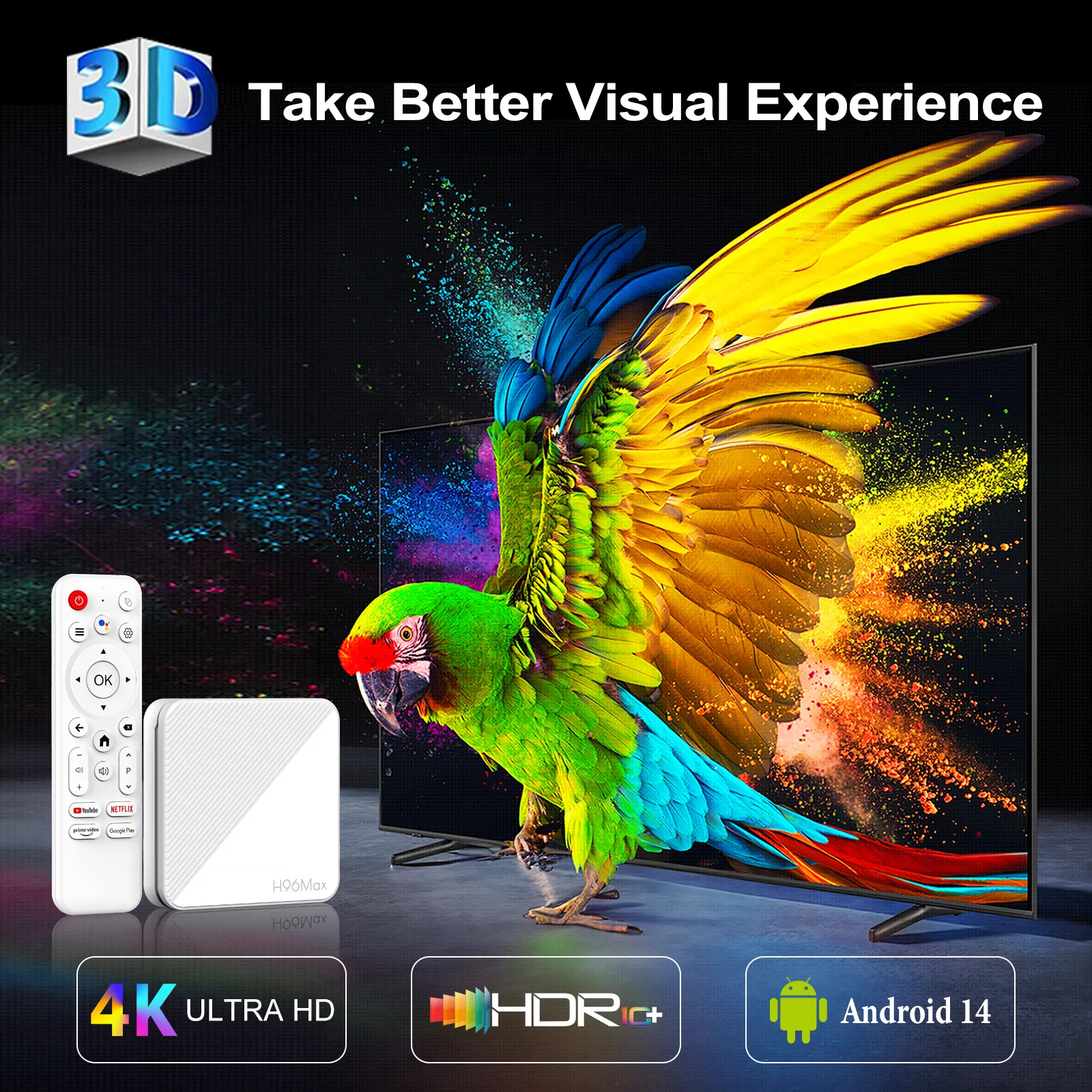 Andbox H96 4K 5G 2GB 16GB Android 14 TV Box (1yr box Warranty ) | Telvisio Solutions