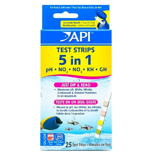 API 5 in 1 Test Strips | Aquarium Testing Strips | Fisheee.com