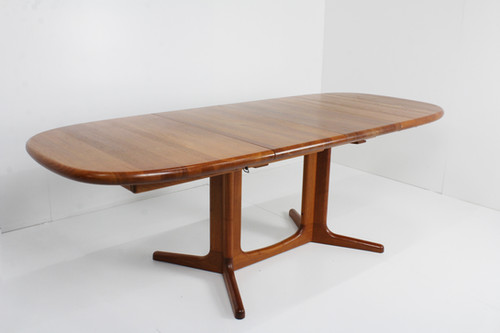 Vintage deense eettafel tafel massief teak Glostrup | Rijp vintage