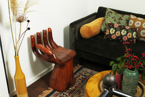 Vintage houten handchair/ handstoel | Rijp vintage