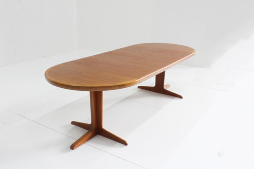 Vintage Deense ronde uitschuifbare eettafel tafel 60s | Rijp vintage