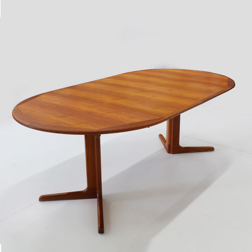 Vintage Deense ronde uitschuifbare eettafel tafel 60s | Rijp vintage