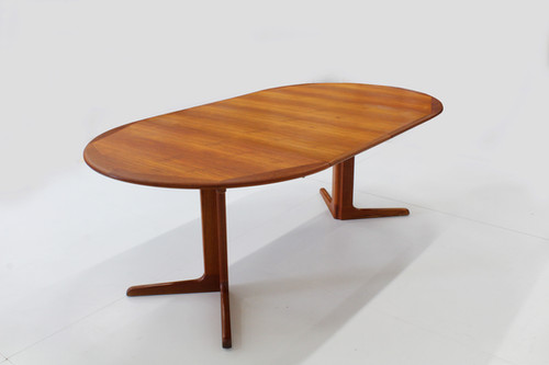 Vintage Deense ronde uitschuifbare eettafel tafel 60s | Rijp vintage