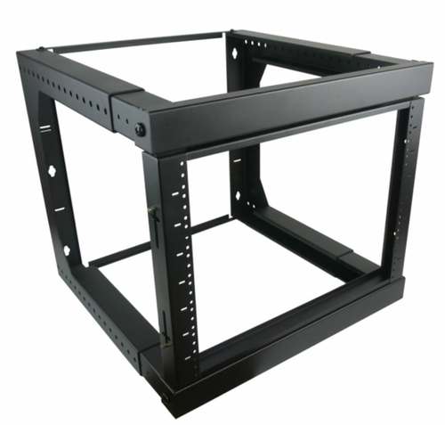 8U Swing-Out Wall Mount Rack with Adjustable Depth | hc-baker