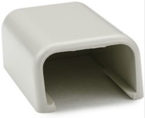 Raceway End Cap - 3 Sizes, PVC, Office White | hc-baker