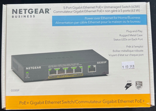 Netgear GS305P - 5 Port PoE+ Switch | hc-baker