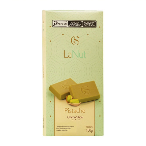 Cacau Show LaNut Pistache - Tablete LaNut Pistache 100g | Soul Beauty Store