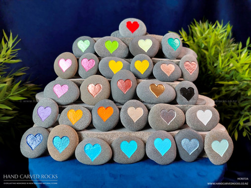 LOVE BUTTON | Hand Carved Rocks